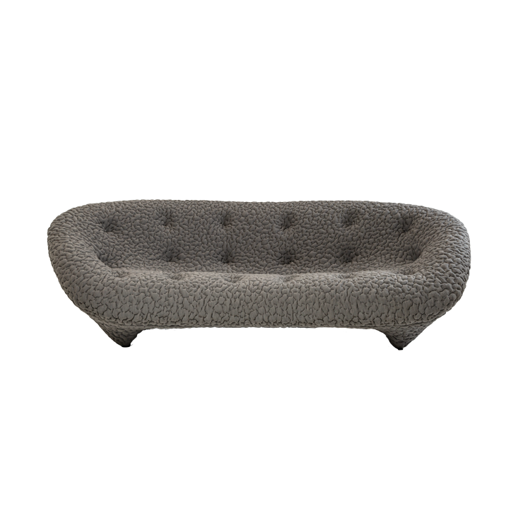 Ligne Roset Ploum Three Seater High Back Sofa in Moby/FR Rock Fabric ...